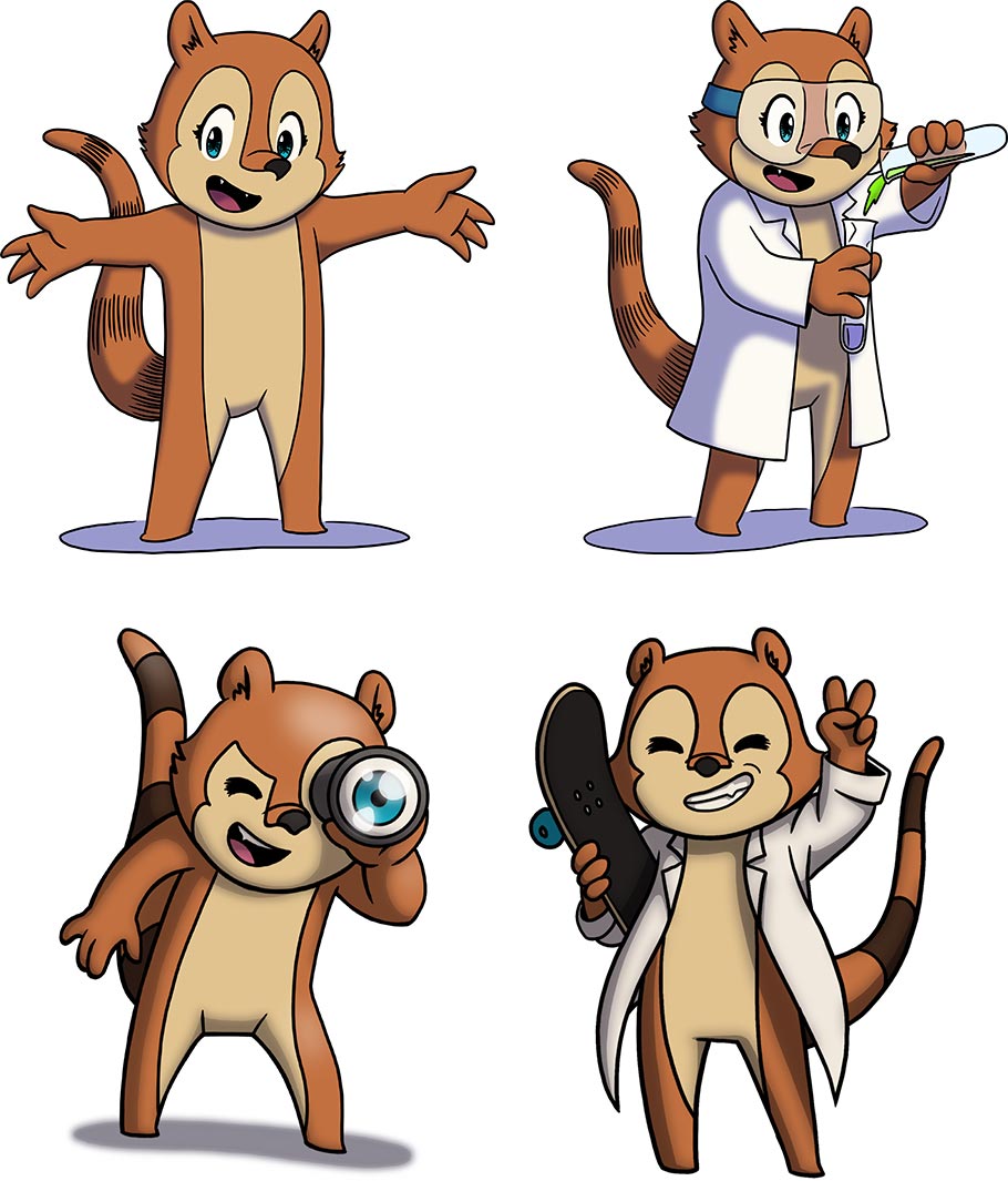 Nosso mascote: Quark - Centro de Ciências