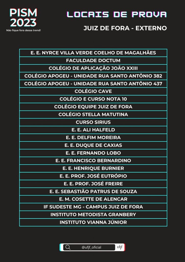 Antecedência é fundamental: como chegar aos locais de provas do Pism? - Notícias UFJF