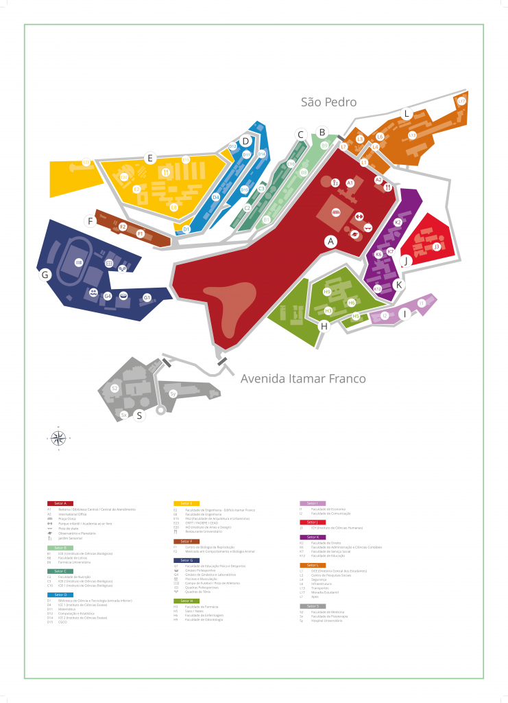 Mapa do campus - UFJF